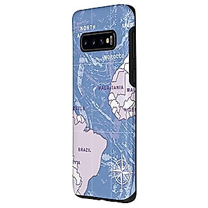 Galaxy S10 Dark Blue World Map West Africa And South America Case