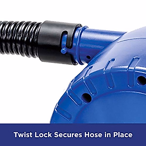 Aqua AC Electric Air Pump – 110v – Heavy Duty Air Pump for Inflatables with 5 Nozzle Attachments – Blue