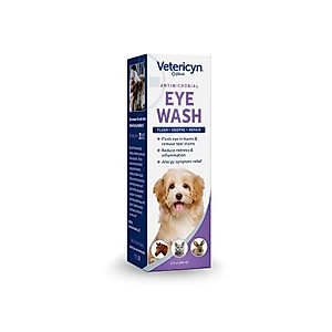 Vetericyn Plus Dog and Cat Eye Wash | Eye Drops for Dogs and Cats to Flush and Soothe Eye Irritations, Dog Tear Stain Cleaner, Safe for All Animals. 3 ounces