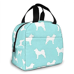 Lunch Bag Akita Dog - Akita Silhouette Lunch Box Insulated Bag Tote Bag For Men/Women Work Travel