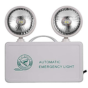 OTYTY Emergency Lights for Home Power Failure, LED Emergency Lights with Battery Backup, 2 Adjustable Heads Lamp & 90-Minute Minimum Capacity, Ultra-Bright 200 Lumens, UL Certified, 2 Pack