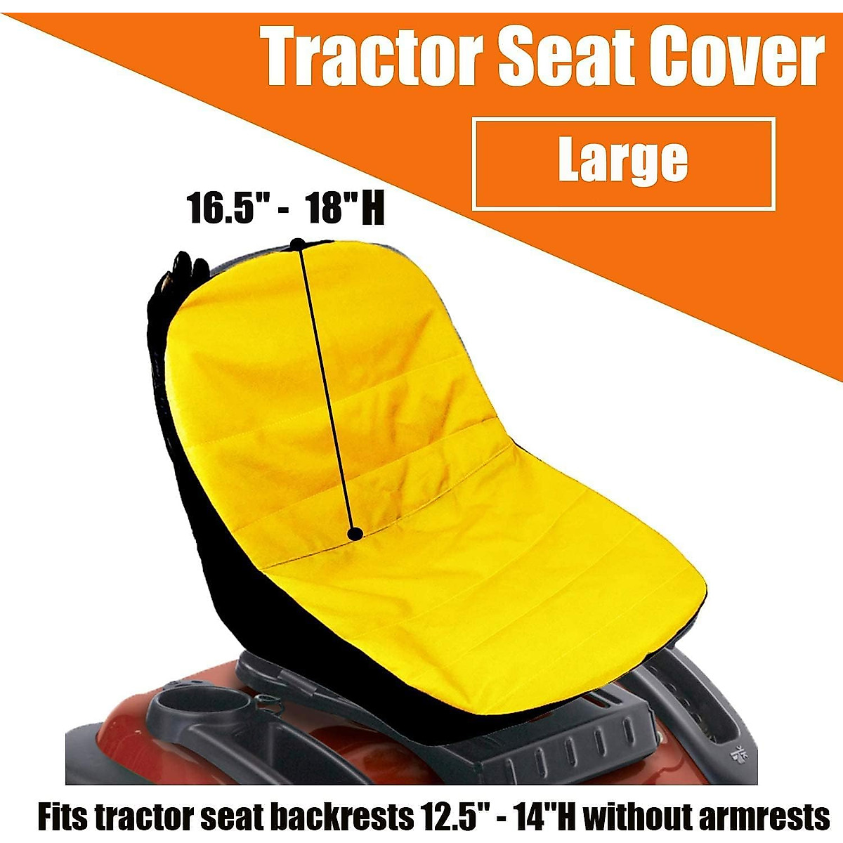 Seat Cover for John Deere Seat Replacement Parts, Seat Cover for Mower, Riding Lawn Mower Seat Cover,Seat Cushion Fits Seat up to 18" High, 600D Fabric