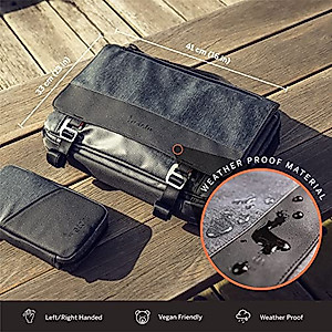 ETCHR Art Satchel & Field Case Duo - The Ultimate Art Supply Organizer - Stylish Art Bag - Vegan-Friendly Artist Bag - Field Bag & Art Case - Art Supply Bag - Artist Backpack & Field Pack Combo