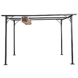 RUIZE Permanent Hardtop Gazebo, Outdoor Galvanized Steel Roof Pavilion Pergola Canopy with Aluminum Frame for Garden Patio,Patio Backyard,Deck and Lawns