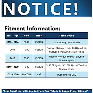 Detroit Axle - Front Brake Kit for 13-20 Ford Fusion, 13-16 Lincoln MKZ Replacement 2013 2014 2015 2016 2017 2018 2019 2020 Disc Brakes Rotors Ceramic Brake Pads : 11.81'' inch Rotors