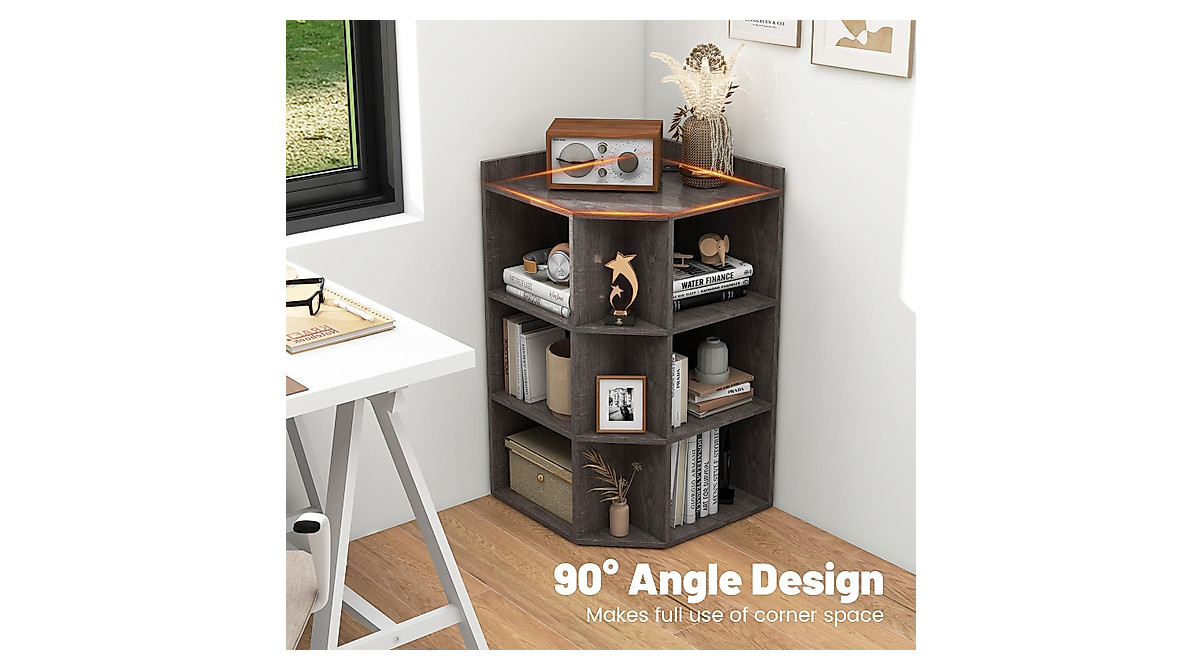 Byroce 9 Cube Corner Cabinet - Space-saving Storage & Charging Station