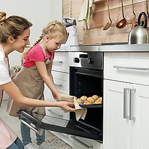 Acrux7 4 PCS Baking Pans Set, Nonstick Baking Pans & Bowl Set, Deep Metal Baking Sheet Pans, Rectangular Stackable Baking Trays, Cake Pans Sets for Oven (Black, 12x8, 12.6x8.5, 13.4x9.5 inch)