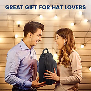 ToVii Hat Case, Hat Travel Case for Baseball Caps Hat Case for Travel Hat Bag Men Hat Box Travel Case Women Hat Carrier Case Travel Hat Holder Hat Storage - Cap Carrier 2-6