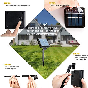 SNOMYRS Solar String Lights Outdoor 50Led 22.9Ft Patio Lights, Waterproof Solar Crystal Decor Ball Light with 8 Lighting Modes for Garden Patio Home Porch Wedding Party Decor (Warm White