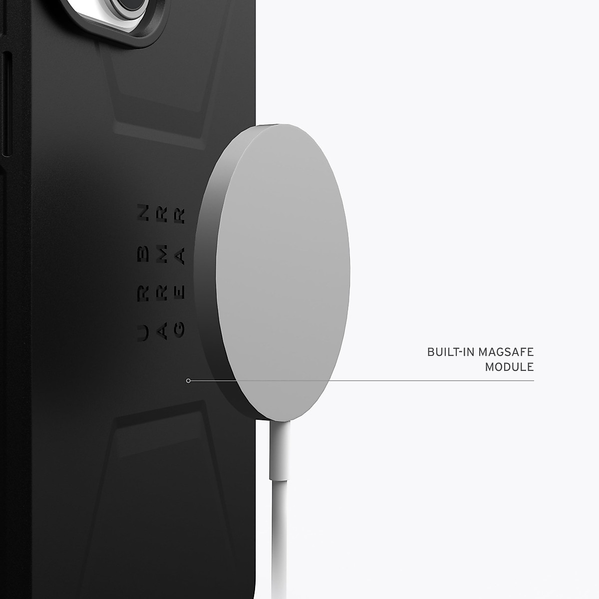 URBAN ARMOR GEAR UAG Case Compatible with iPhone 15 Plus Case 6.7" Civilian Black Built-in Magnet Compatible with MagSafe Charging Rugged Military Grade Dropproof Protective Cover