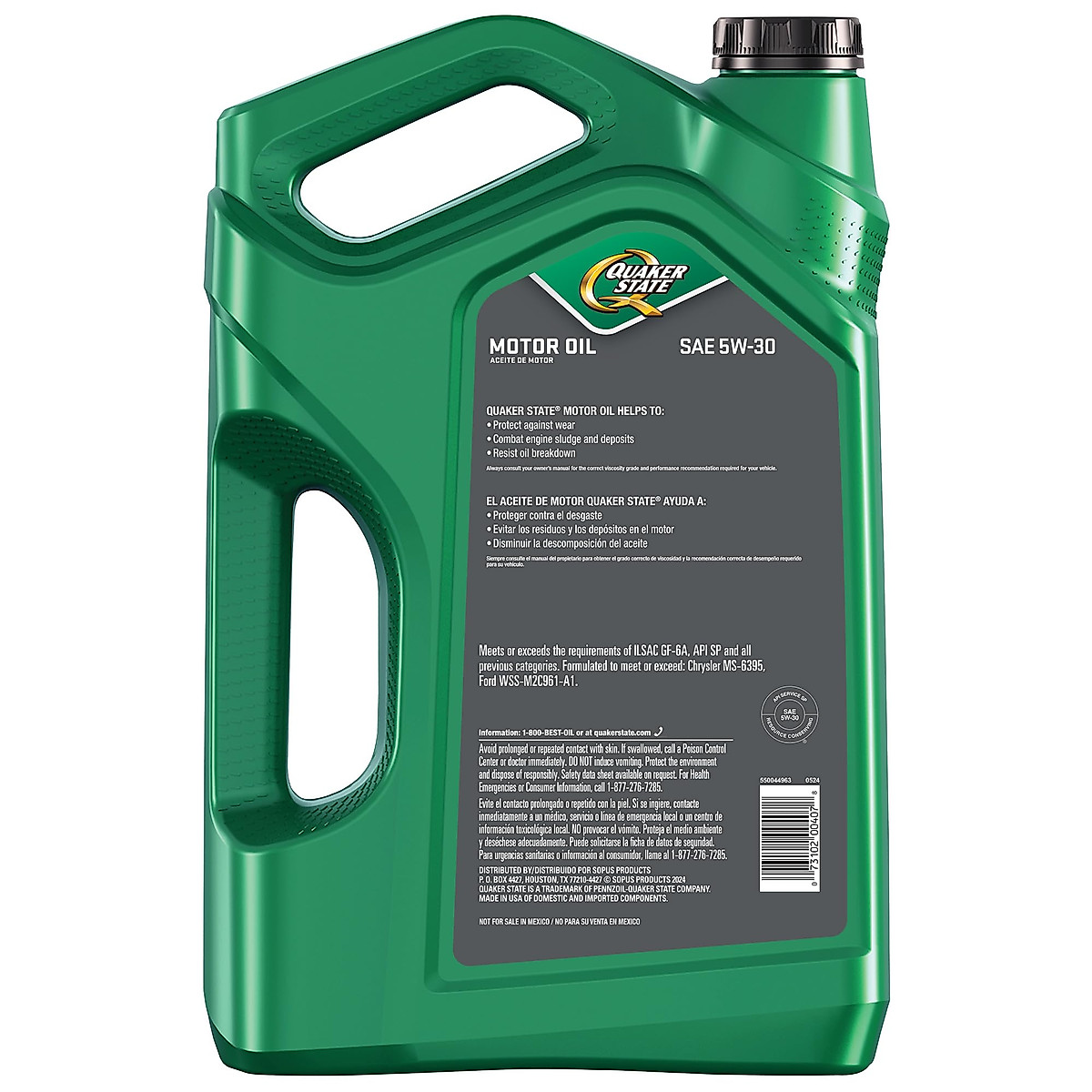 Quaker State Motor Oil, 5W-30, 5 Quart