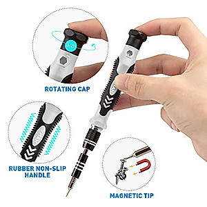VMAN 145 in 1 Precision Screwdriver Set, Mini Wrench Damaged Screw Extractor Set S2 Steel, Magnetic Electronic Screwdriver Set, for Watch, Mobile Phone, Computer, Camera. Perforate Etc (145 in 1)