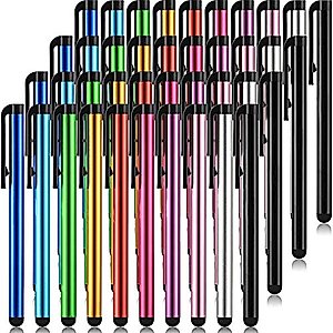 Outus 40 Pieces Stylus Pens Capacitive Slim Stylus Pens for Universal Touch Screens Devices, Compatible with iPhone, iPad, Tablet (Multicolor)