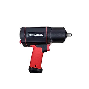 BESWELL BW-112K-1645 Ft.lbs Max Loosen Torque 1/2" Heavy Duty Twin Hammer Air Impact Wrench,Pneumatic Impact Gun,For Truck Tire,Auto garage,Tire shop