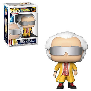 POP Back to The Future - Doc 2015 [Dr. Emmett Brown] Funko Pop! Vinyl Figure (Bundled with Compatible Pop Box Protector Case), Multicolored, 3.75 inches
