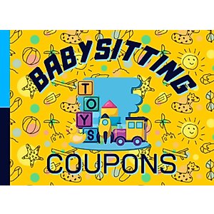 Babysitting Coupons: Babysitting Coupon Book with Empty Fillable Babysitting Vouchers | Custom Booklet | Gift for X Year Anniversary | from Wife, ... Voucher | I Owe You Entertainment Coupon Book
