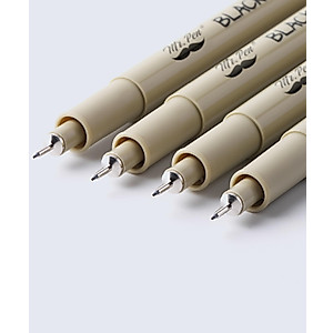 Mr. Pen- Black Fineliners, Fine Point Pens, 0.25mm, 4 Pack, Bible Pens No Bleed, Fine Tip Pens, Ultra Fine Point Pens, Black Fineliner Pens, Black Fine Point Pens, Black Art Pens, Fineliner Pen Black