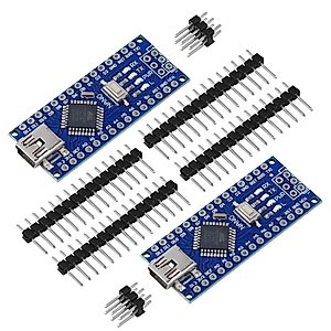 2 Pcs Mini Nano V3.0 ATmega328P Microcontroller Board w/USB Cable for Arduino