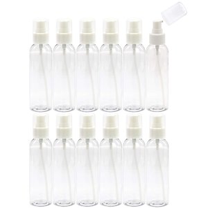 TrendBox 12 Pack Plastic Empty Bottles with Duckbill Pump Cap for Shampoo, Lotions, Liquid Body Soap, Cream (4 oz / 120 ml)