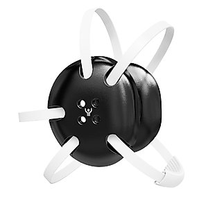 Great Call Athletics | Wrestling Classic Headgear Earguard | Adult Grappling Head Gear | Adjustable Ear Guards White Straps (Black w/ White Straps)