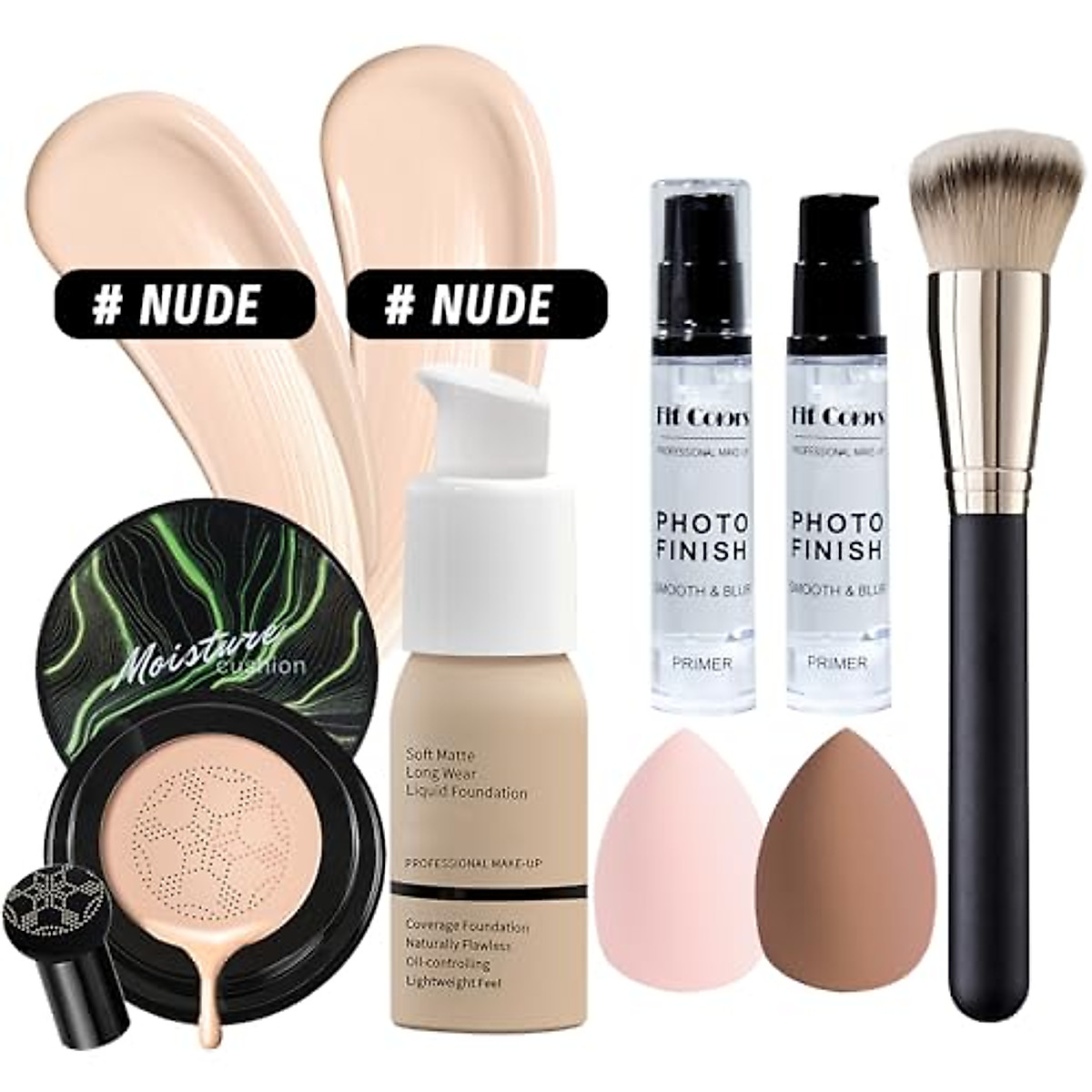 YBUETE Makeup Kit, Makeup Set for Women, Makeup Gift for Women Teen Girl, Eyeshadow Foundation CC Cream Face Primer, Makeup Brush Sponge, Lipstick, Eyebrow Soap Pencil Mascara Eyeliner Cosmetic bag