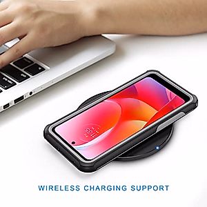 Lanhiem for Motorola Moto G Power 2022 Case, IP68 Waterproof Dustproof Shockproof Case with Built-in Screen Protector, Full Body Heavy Duty Protective Clear Cover for Moto G Power 2022 Only