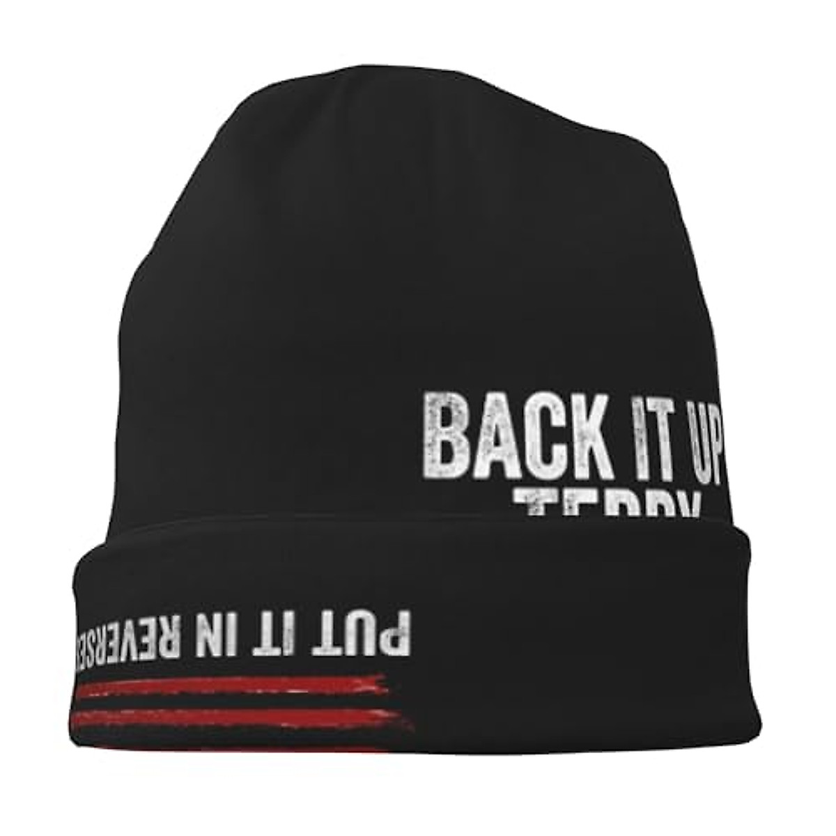 YVNUM Back It Up Terry Put It in Reverses Winter Beanie Hats for Men Women,Warm Cozy Knitted Cuffed Skull Cap