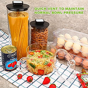 2 Pcs Glass Ramen Bowl with Lid and Handle, Microwave Safe, Transparent Cooking Cereal Breakfast Mixing Pot for Noodles Soup Cereals Fruits (44 oz)