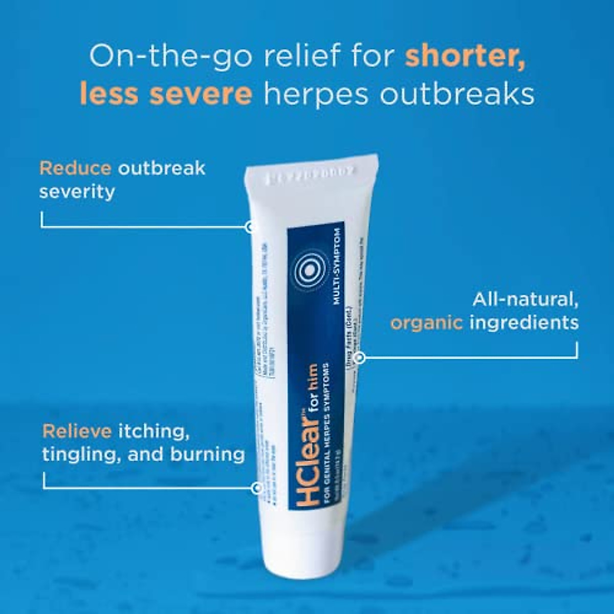 FemiClear HClear for Him - Topical Ointment - Formulated with All-Natural and Organic Ingredients - Manufactured in The USA - (0.5 Oz Tube)