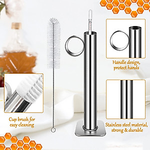 JUYRLE Maple Syrup Hydrometer Kit - Stainless Steel Test Cup, Baume and Brix Scale, Cleaning Brush, Maple Syrup Density Kit for Accurate Measurements of Sugar Content and Quality