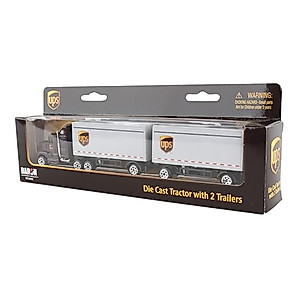 Daron UPS Die Cast Tractor with 2 Trailers