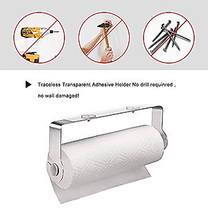 Carry360 Adhesive Paper Towel Holder Under Cabinet Stick on Paper Towel Rack for Kitchen,Bathroom,Toilet, Drill Free, 304 SUS Stainless Steel 