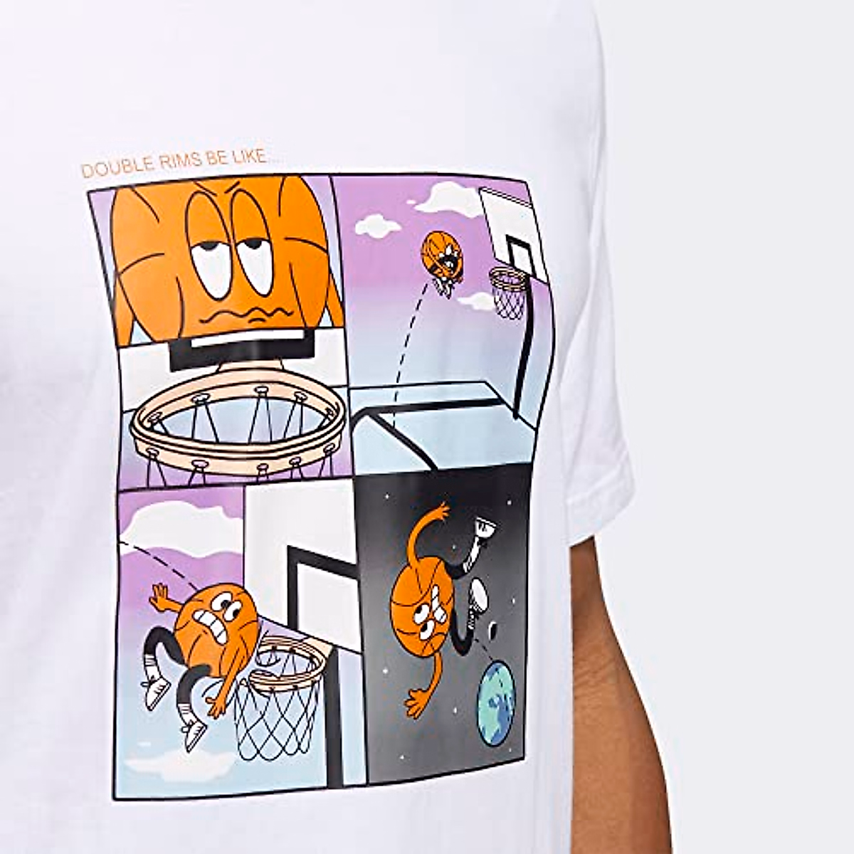 adidas Men's Double Rims Tee, White, Large