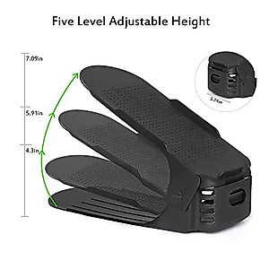 PayoderTY 10PCS Adjustable Shoe Slots Organizer Space Saver Storage Slot Shoes Rack Holder Shoe rack Shoe organizer Shoe storage HilariousM Shoe organizer for closet Shoe rack organizer