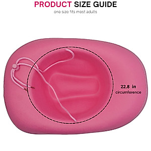 4E's Novelty Cowboy Hat for Women & Men, Felt Cowgirl Hat for Adults, Western Party Dress Up Accessories (Pink)