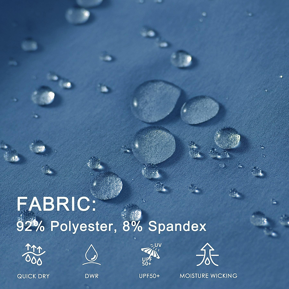 Willit Women's Shorts Hiking Cargo Shorts Quick Dry Golf Active Athletic Shorts 7" Lightweight Summer Shorts with Pockets Ocean Blue L