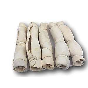 Top Dog Chews – 9” – 11” Beef Cheek Rolls, 5 Pack, Long Lasting Dog Bones for Aggressive Chewers, Rawhide Free Dog Treats (10 Inch (Pack of 5), Roasted)