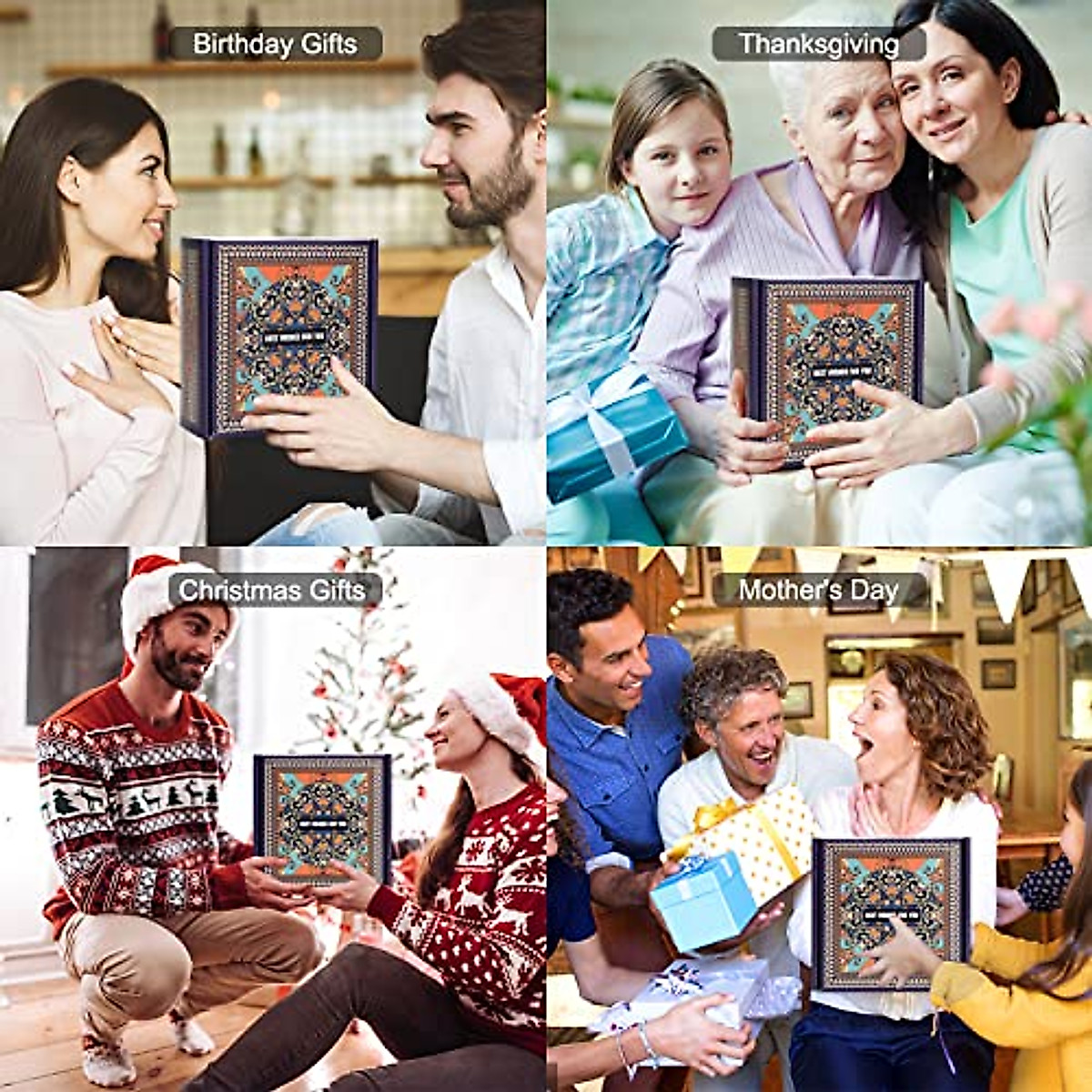 Scented Candles Gift Set, 8% Essential Oil, 4 Pack 4.4 oz Aromatherapy Candles, Stress Relief Gifts for Girlfriend, Teacher, Mom, Anniversary, Birthday