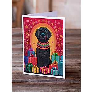 Caroline's Treasures DAC3148GCA7P Puli Holiday Christmas Greeting Cards Pack of 8 Blank Cards with Envelopes Whimsical A7 Size 5x7 Blank Note Cards