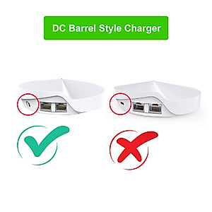 12V Power Cord Replacement for TP-Link Deco M5 M4 X20 Router Mesh WiFi AC Adapter Charger Power Supply, 6.6 ft Cable (DC Round Connector, NOT for USB-C)