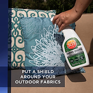 303 Fabric Guard - For Outdoor Fabrics - Restores Water Repellent Properties - Repels Moisture & Stains - Manufacturer Recommended - Safe For All Fabrics, 16oz (30605CSR) Packaging May Vary