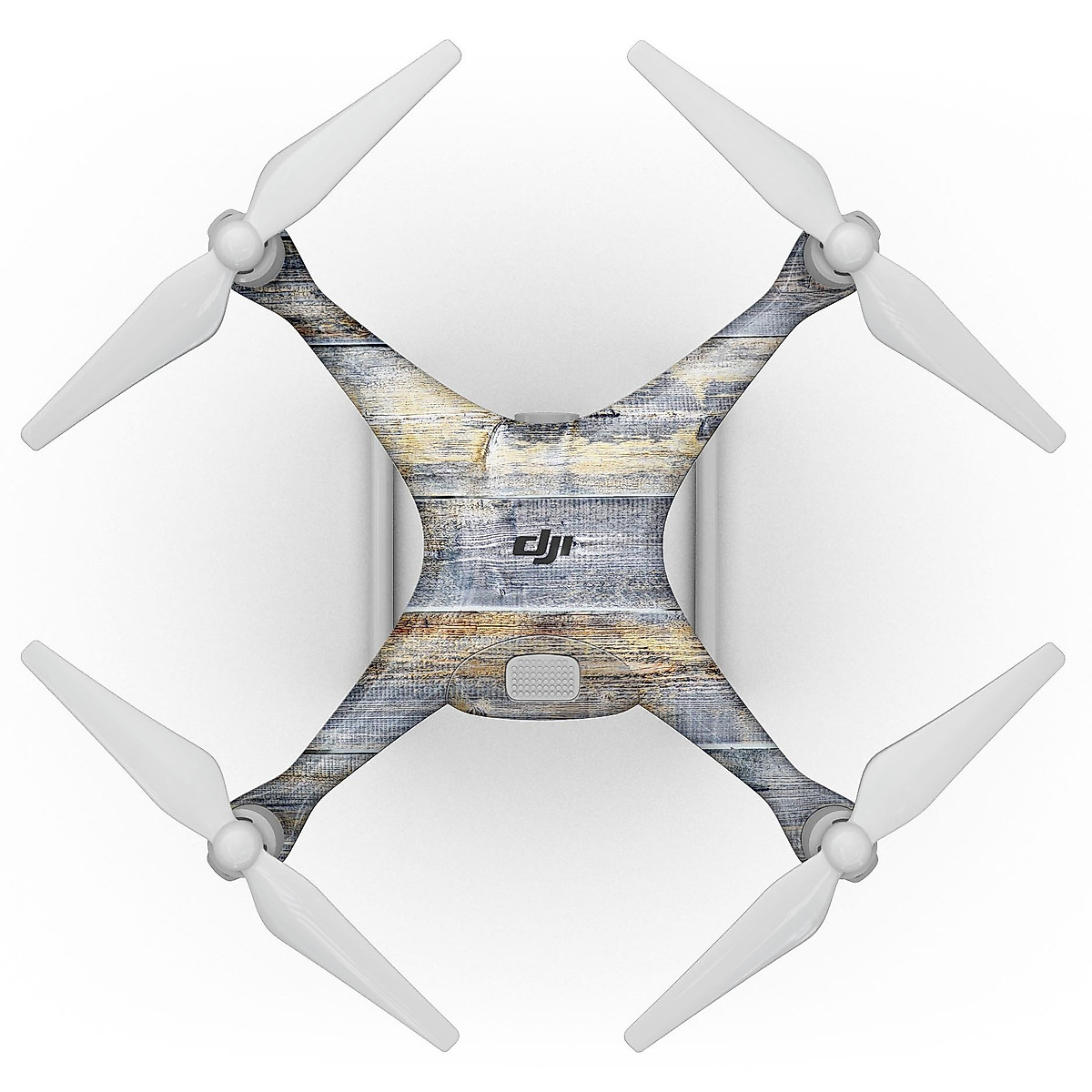 Design Skinz Design Skinz Vintage Wooden Planks with Yellow Paint Full-Body Wrap Decal Skin-Kit Compatible with The Drone DJI Mavic