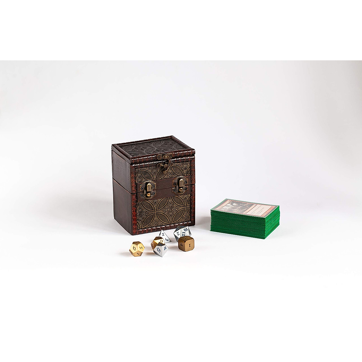 KakapopoTCG M01C Wooden Deck and Counter Box for Deck Protector Storage Trading Cards TCG MTG Magic FaB YGO EDH Commander Box FaB TCG PTCG Dice Box DnD Spell Box