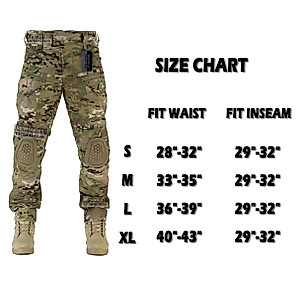 ZAPT Combat Pants Men's Airsoft Paintball Tactical Pants with Knee Pads Hunting Camouflage Military Trousers (L, Grey)