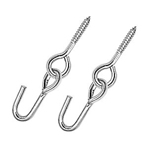 ROOITY Hammock Hooks & Hangers,2 Packs,Galvanized,Heavy Duty Anti-Rust Steel Accessories,Eye Bolt Screws Hanging Kit Hardware for Trees,Yoga Hammocks,Swing,Hammock Chair,Indoor,Outdoor