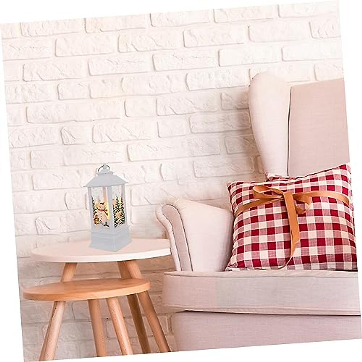 Portable Christmas Lights 1PC Portable Lantern Christmas Decor LED Lantern Christmas Snow Globe Lantern Decorative Lamp Glitter Lanterns Snowball Gift Decorate Night Light Music