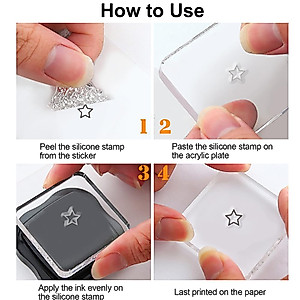 PH PandaHall Clear Label Stamps, Date and Schedule Rubber Stamp Silicone Stamp Background Transparent Stamps for Card Making Photo Album Decoration and DIY Scrapbooking 6.2x4.3inch/16x11cm