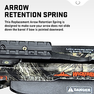 TenPoint Arrow Retention Spring - Holds Arrow Securely in Place - Vinyl Coating - Compatible Wicked Ridge Crossbow Models