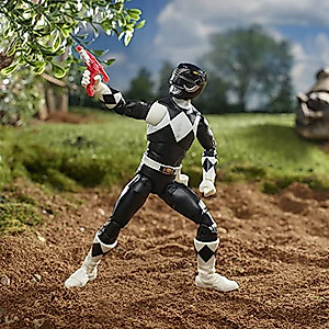 Power Rangers Lightning Collection Mighty Morphin Black Ranger 6-Inch Premium Collectible Action Figure Toy with Accessories