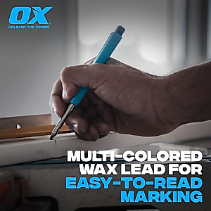 OX Tools Pro Tuff Carbon Marking Pencil Value Pack | 4 Leads Included & Pencil Holder with Sharpener